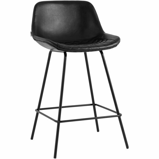 Стул полубарный Stool Group Деймон экокожа черный
