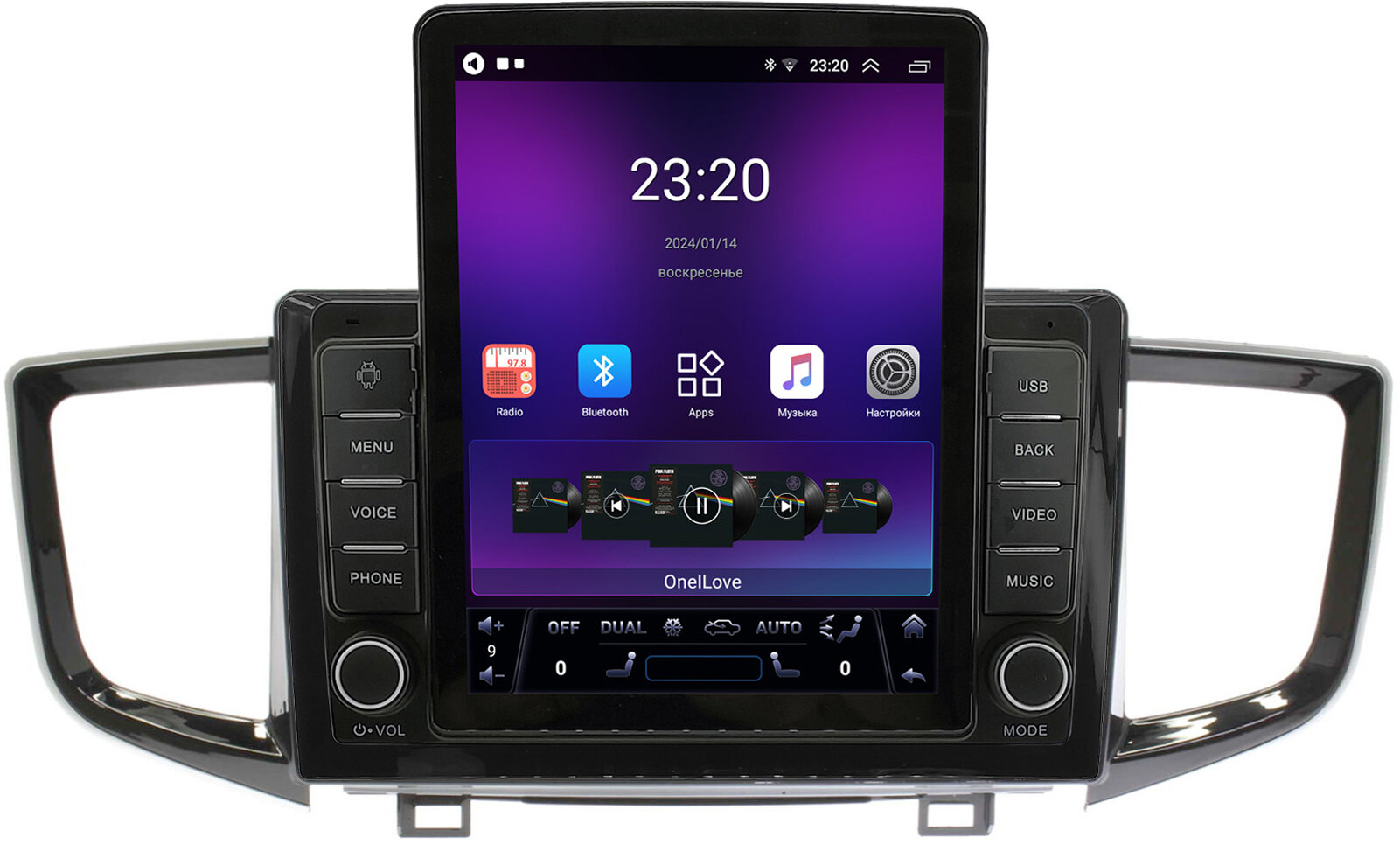 Штатная магнитола Honda Pilot 3 2015-2022 Canbox GTR095-10-652 на Android 10 (QLed, 4/64, DSP, CarPlay)
