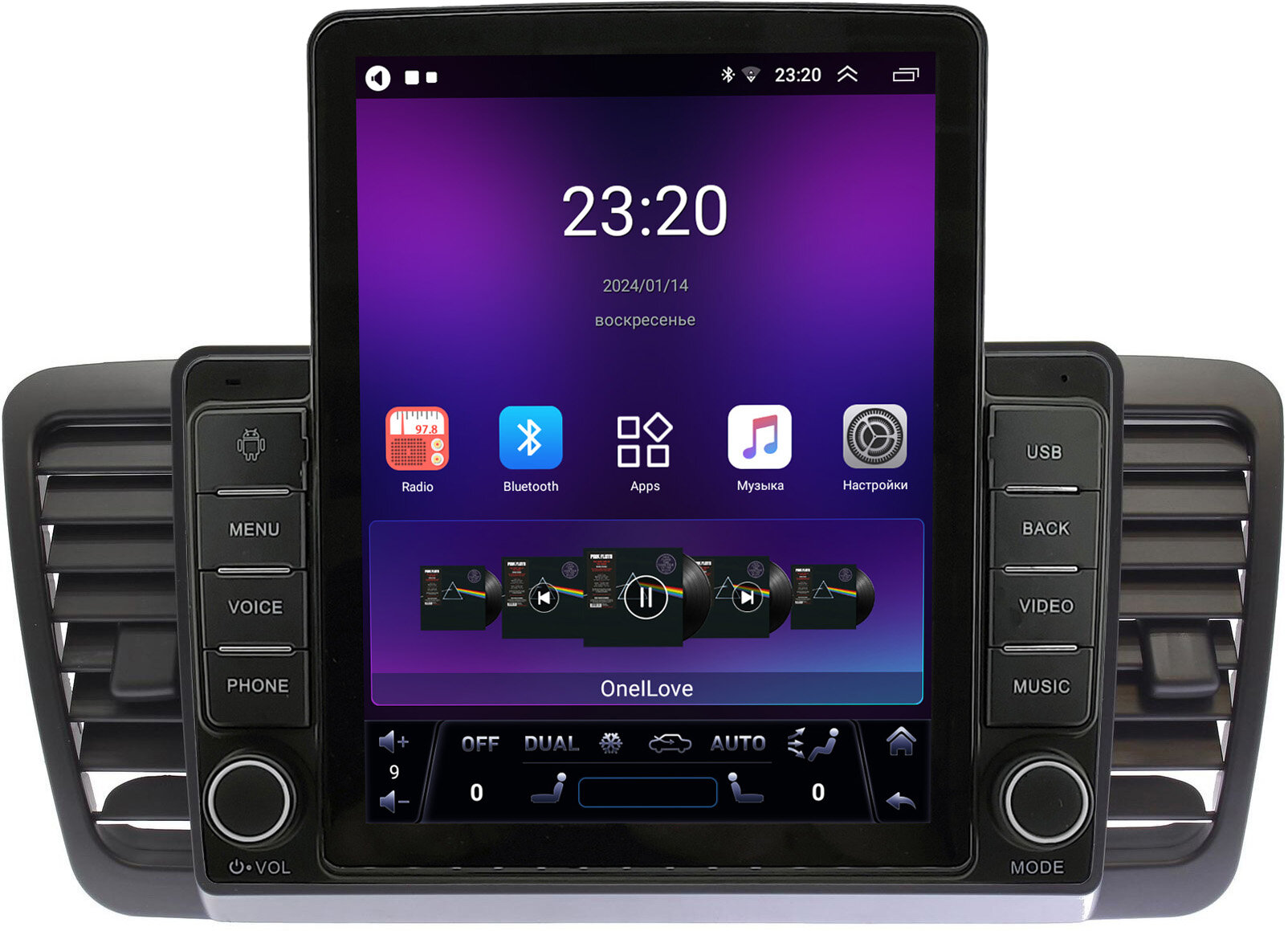 Штатная магнитола Canbox GTR095-9351 Subaru Legacy 4, Outback 3 2003-2009 (авто без цветного дисплея, левый руль) Android 10 (QLed, 4/64, DSP, CarPlay