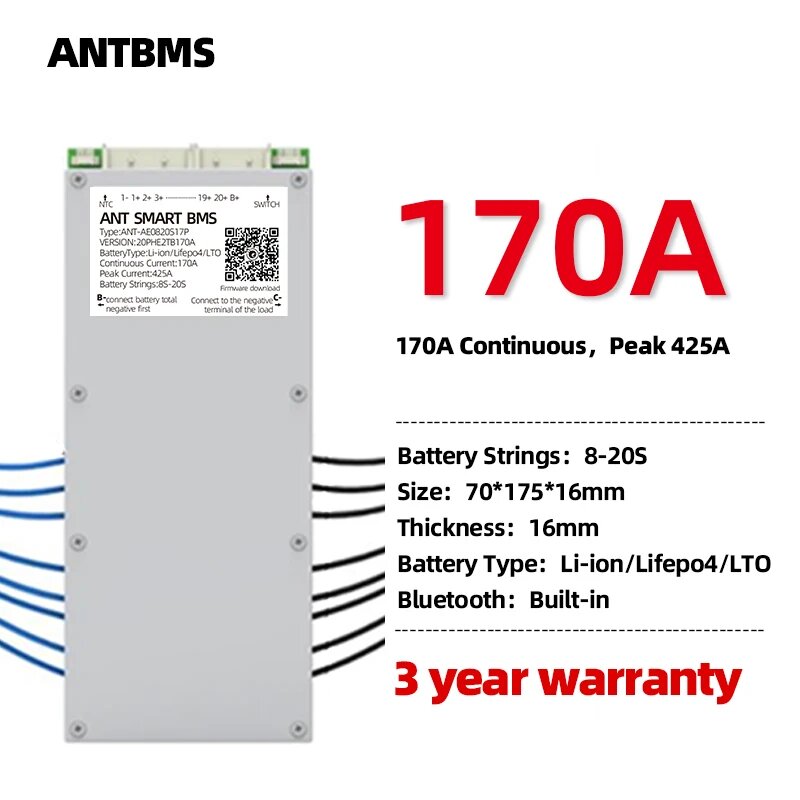 ANT BMS 170A, 8-20S, Bluetooth