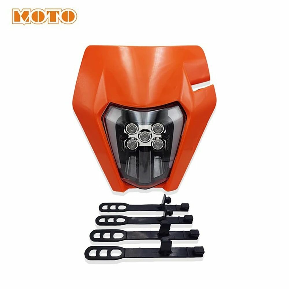 Фара для мотоцикла эндуро LED KTM оранжевая