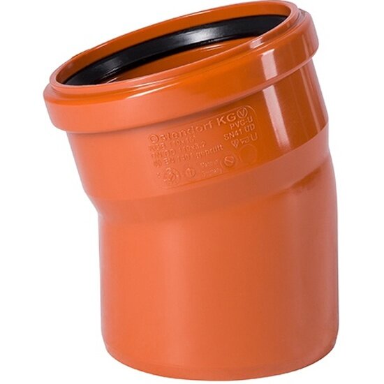 Отвод Ostendorf KGB (НПВХ), Дн 160х15гр б/нап в/к , 222200