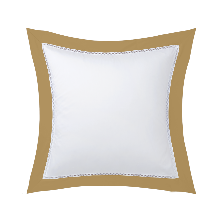 Наволочка Yves Delorme Волтон (Walton) Бронзовый (Bronze) 65x65 см