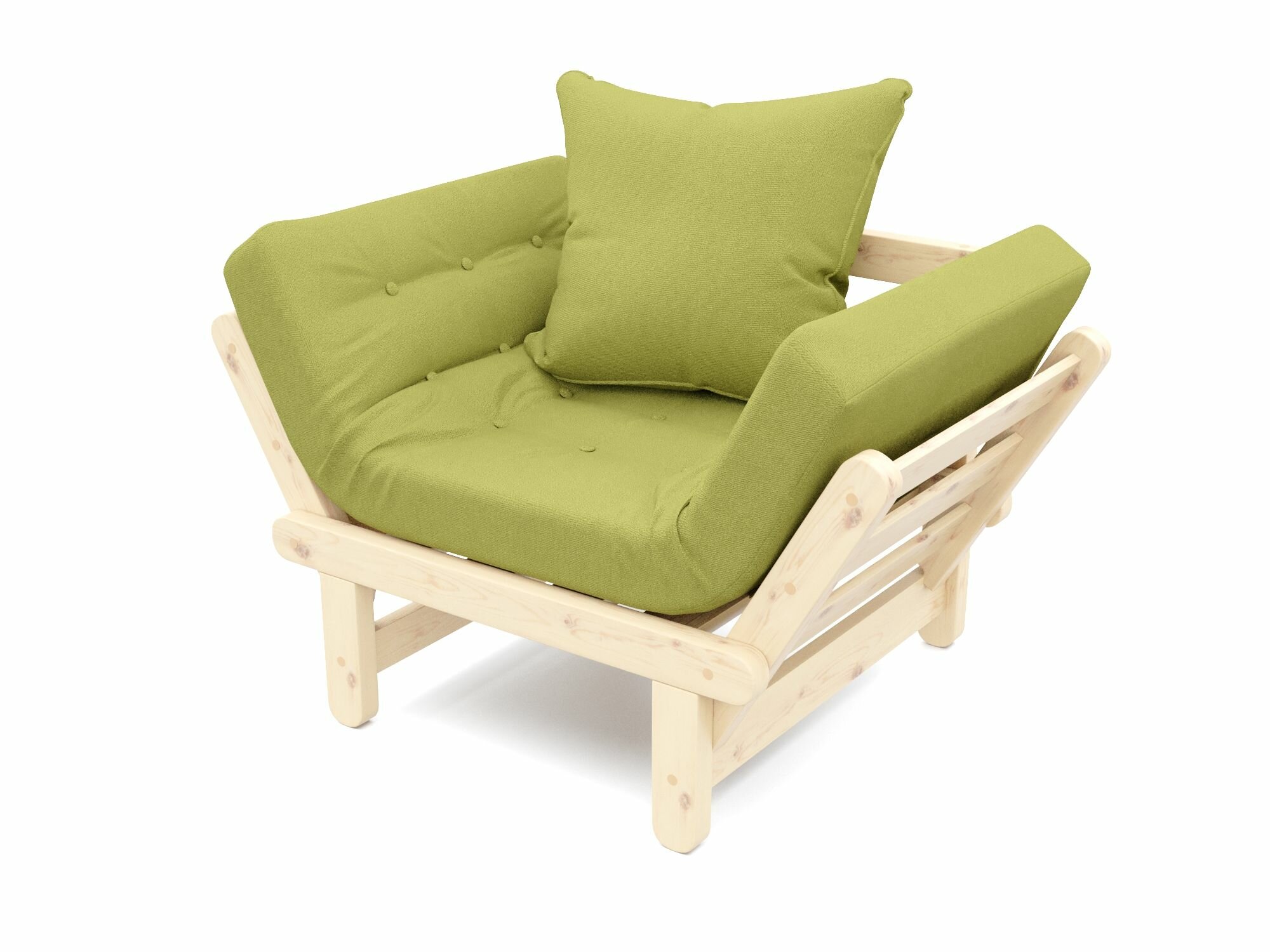 Кресло Arsko Стэнфорд зеленое, велюр, массив дерева, мягкое, для кафе и бара, на веранду и террасу, для бани, лофт