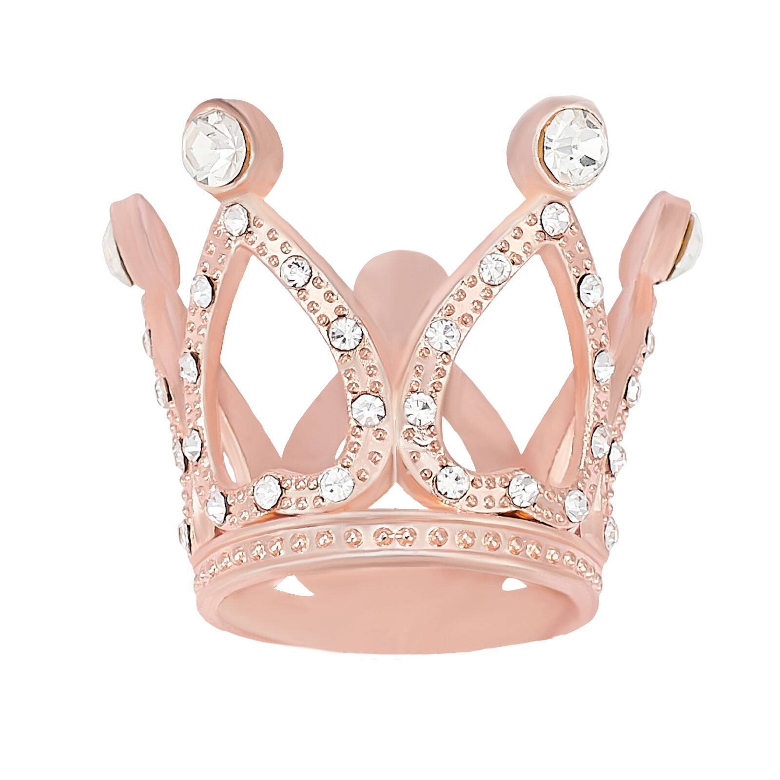 Корона, сплав, розовая, круглая, 5J55