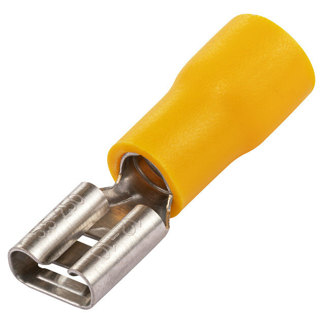 DUWI РпИп 5,5-6-0,5 плоский female разъем набор 10 шт желтого цвета для электроники