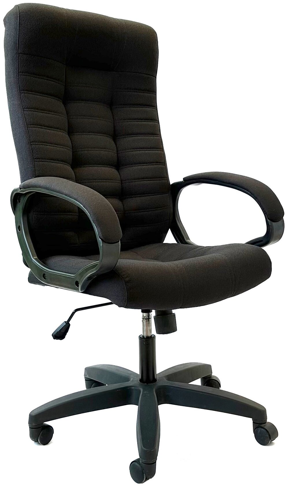 Кресло офисное компьютерное StylChairs Атлант Ультра Софт, обивка ткань, цвет чёрный