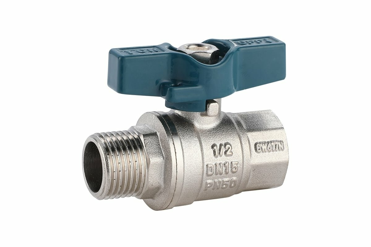 РМС шаровой кран ГШБ-15-Л 1/2' резьбовой запорный вентиль для труб водоснабжения