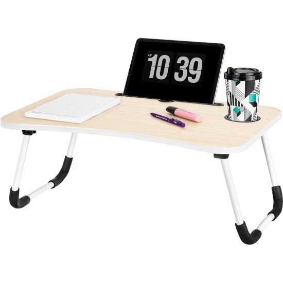 Столик складной EL Casa для компьютера "Белый", 60*40*26 см (240329 Elan)