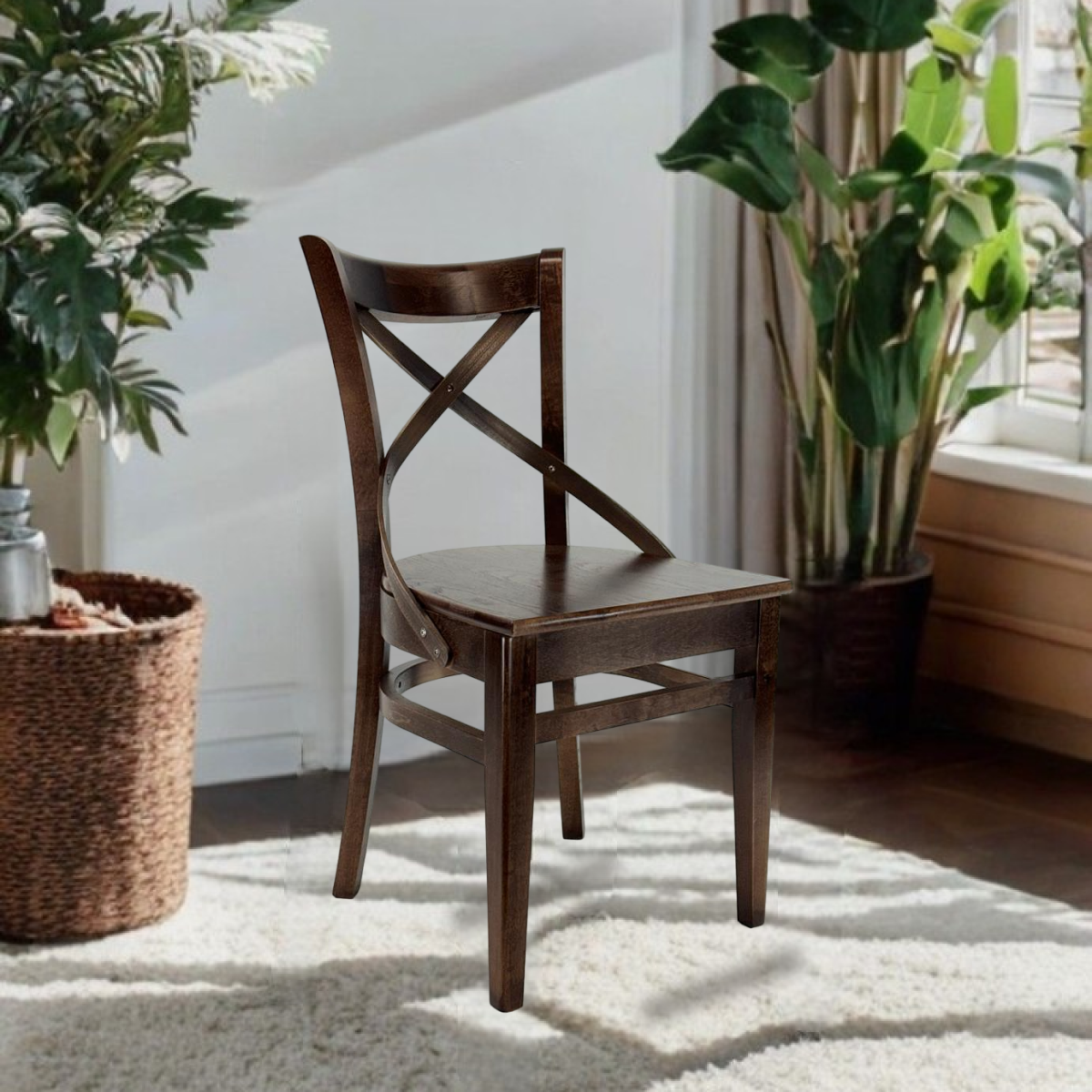 Стул для кухни Соло, жесткий из массива дерева, для кухни столовой гостиной