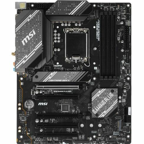 Материнская плата MSI B760 GAMING PLUS WIFI (B760 GAMING PLUS WIFI) - LGA 1700, Intel B760, 4xDDR5-5600 МГц, 5xPCI-Ex16, 2xM.2, Standard-ATX