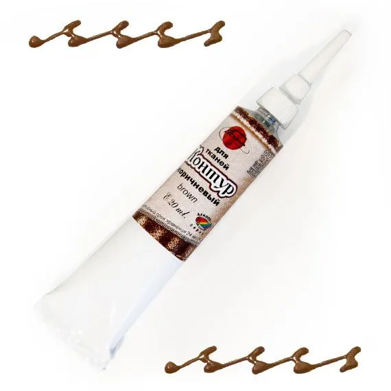 Таир Контур по ткани, коричневый 20мл