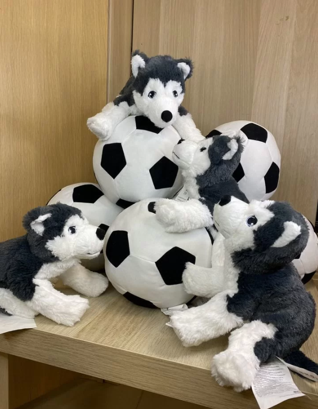 Хаски Икеа LIVLIG. 26 см. Арт. 904.142.70 Рост 18 см. Мягкая игрушка.