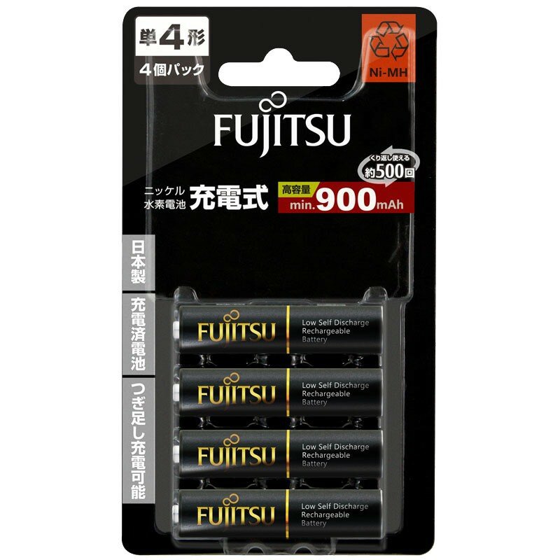 Аккумуляторы Fujitsu PRO 900mah HR-4UTHC (ААА/AAA) упаковка 4 шт.
