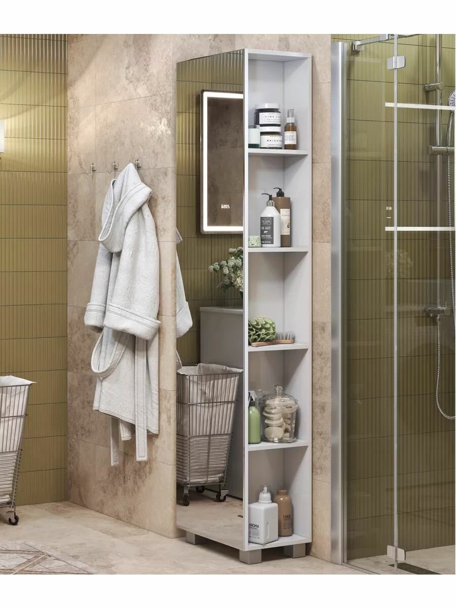 Пенал VIGO Urban 450, ЛДСП, универсальный монтаж, с зеркалом