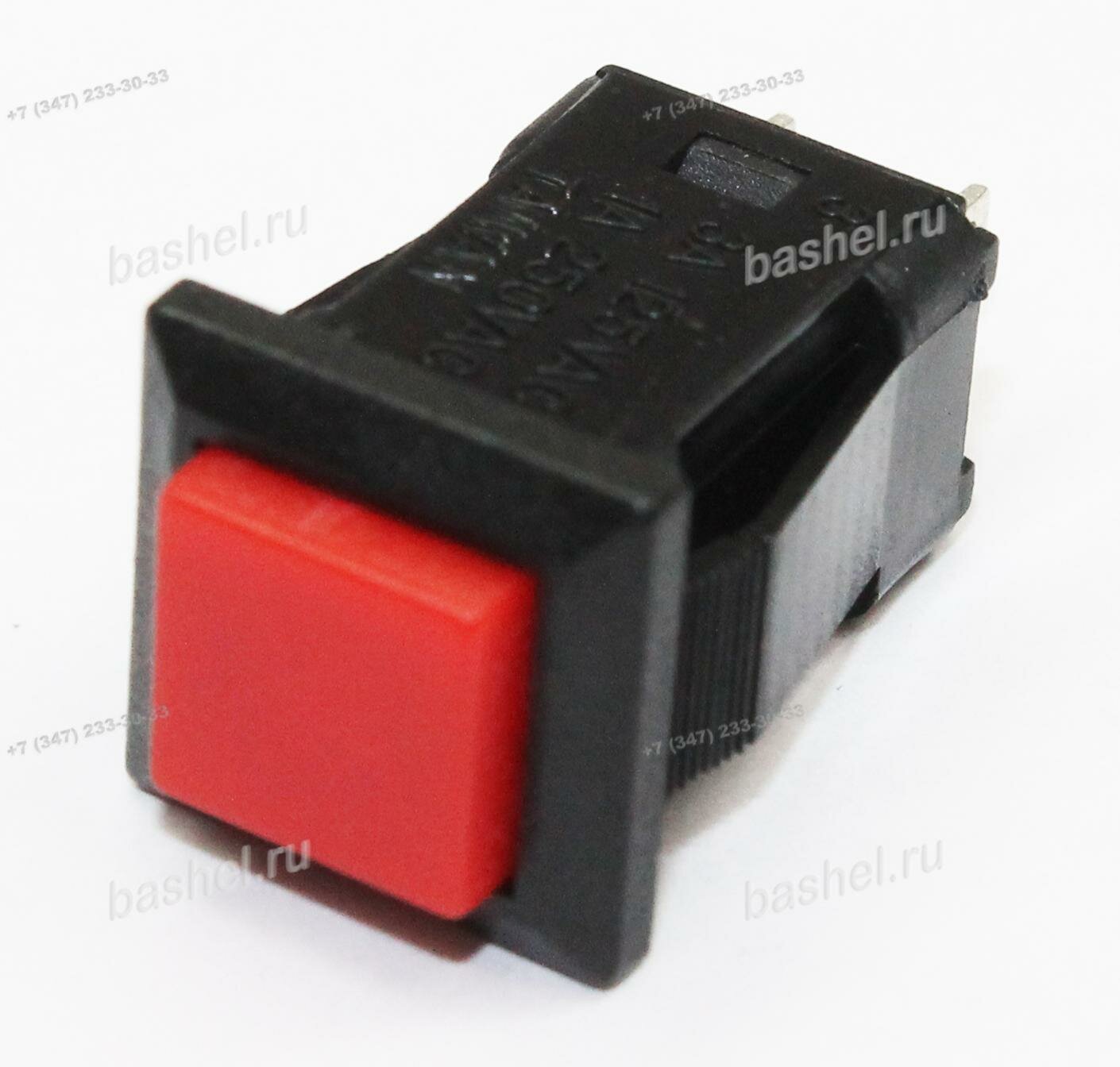 Кнопка PBS-15A квадр. с/ф, красная