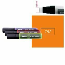 Оранжевый. Акриловый маркер DARWI Acryl Opak 15мм