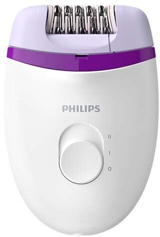 Эпилятор Philips BRE 224/225 Satinelle Essential 50 мм белый/фиолетовый
