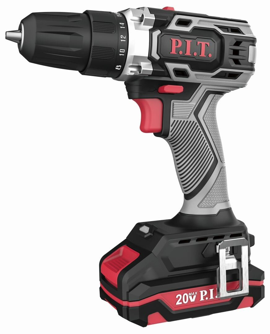 Дрель-шуруповерт P.I.T. аккумуляторный, бесщеточный, с кейсом, профессиональный