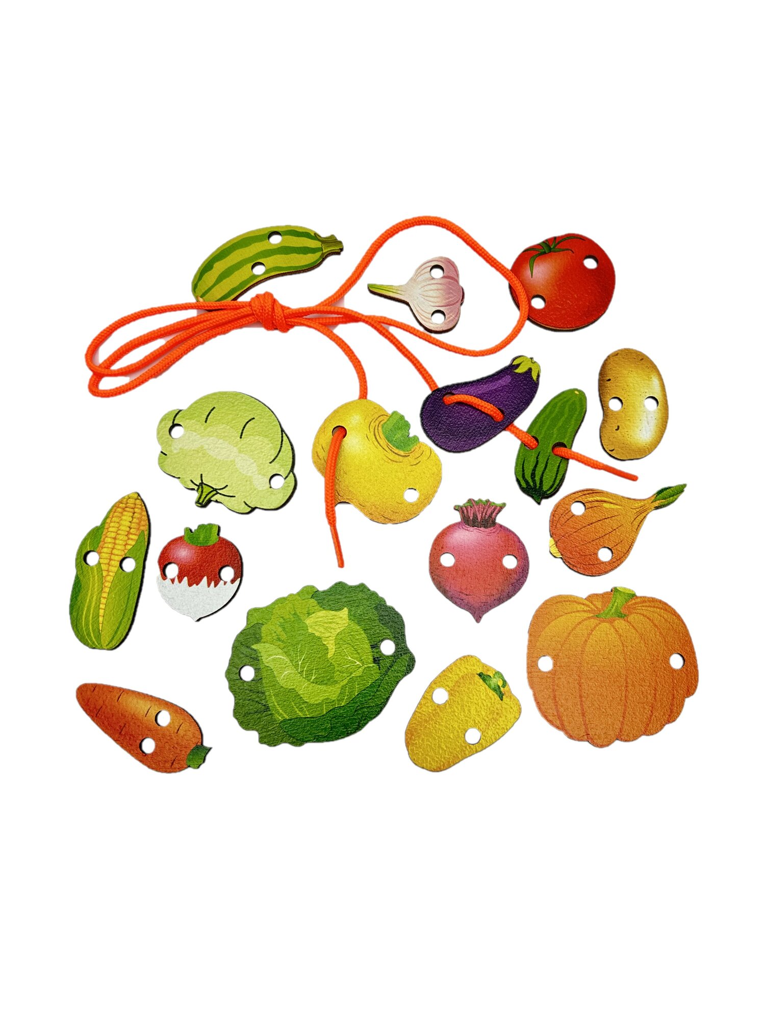 Игрушка Нескучные игры шнуровка Овощи