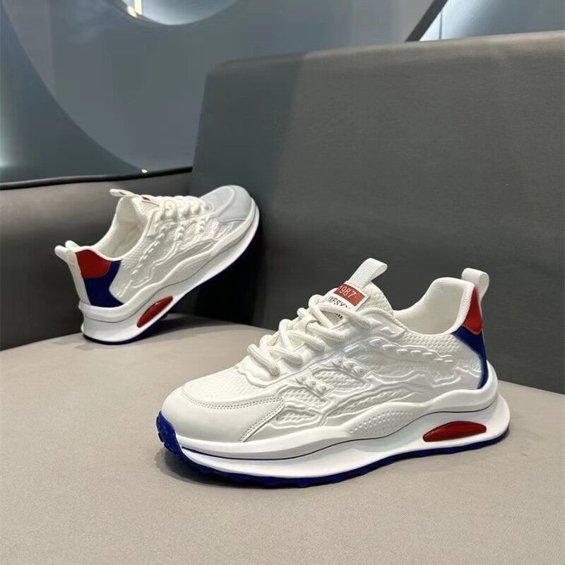 AIS Белые кеды Весна Мужчины Дышащие Легкие Модные Кожа