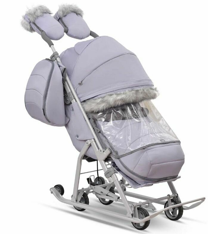 Санки-коляска Ника Детям НД7-5SK/СР цвет серый