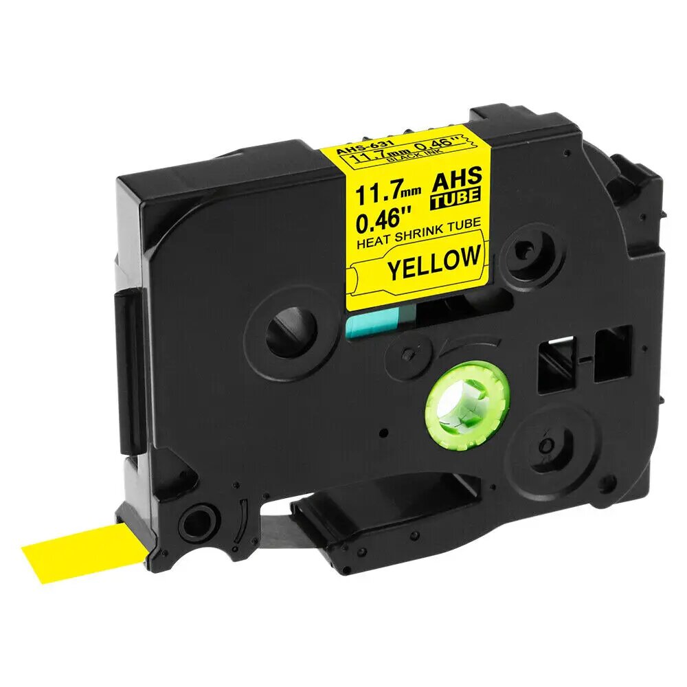 Термоусадочная лента Aonomi 12 мм Black on Yellow для Brother HSe