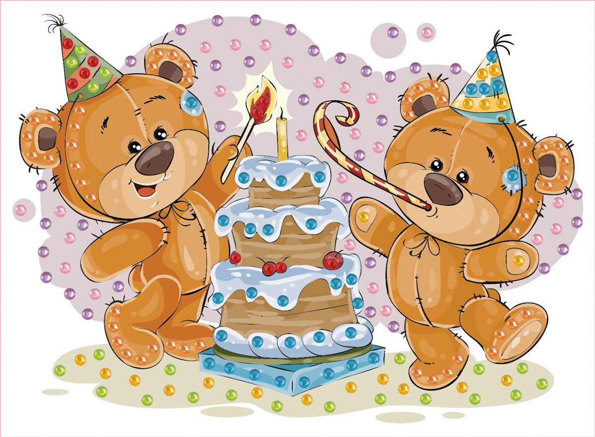 Hobbius MDS-05-ML72 Мозаика 19.5 x 26.5 см №23 Праздничный торт для коллекции и подарков