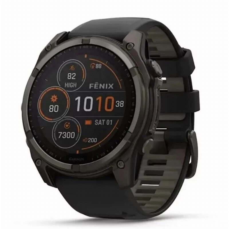 Умные часы Garmin Fenix 8, Solar Sapphire Titanium, 47 мм, 0100290611, Carbon Gray