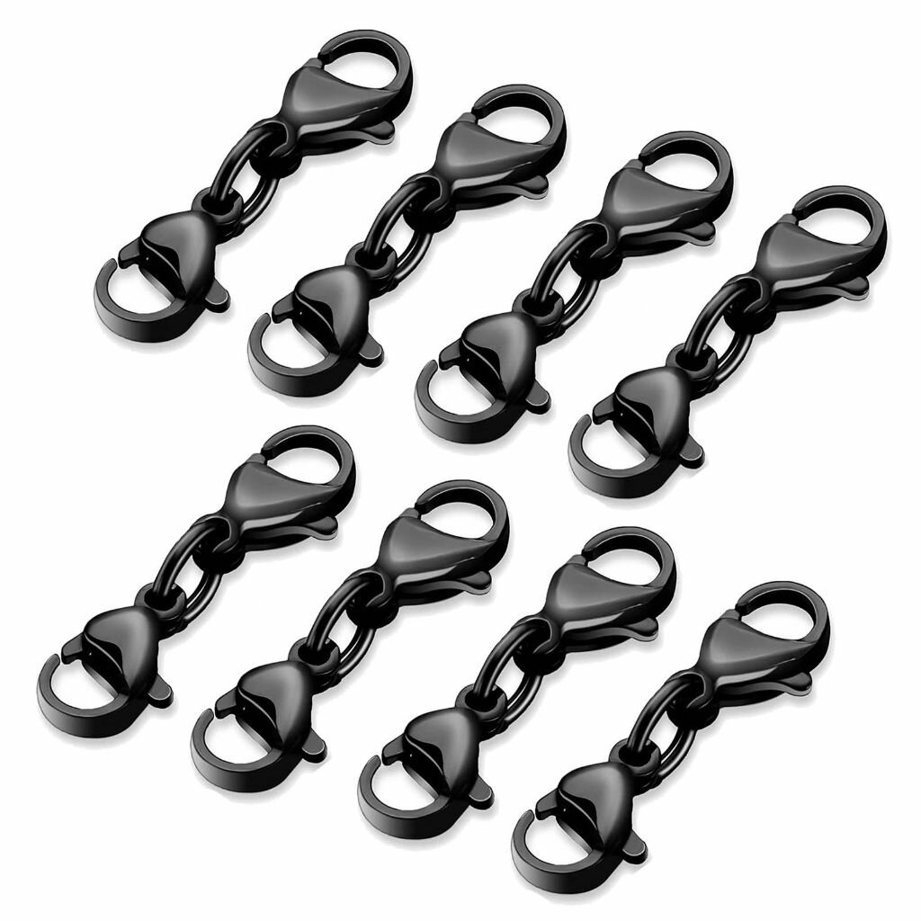 8 шт. двойные застежки-омары, ожерелье, браслет, застежка, разъем, ювелирные изделия для самостоятельного изготовления