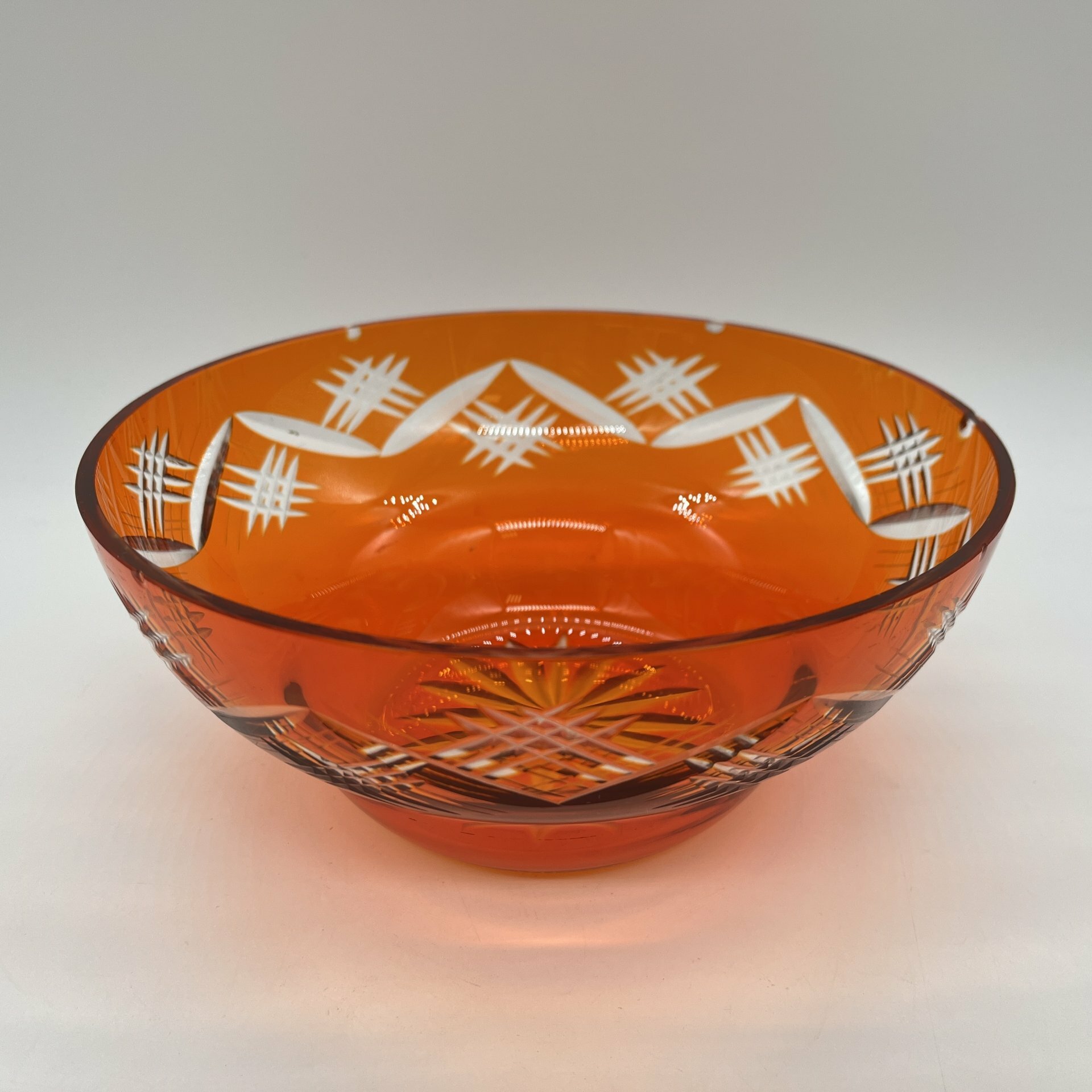 Салатник (фруктовница, конфетница), цветное стекло, СССР, 1970-1990 гг.