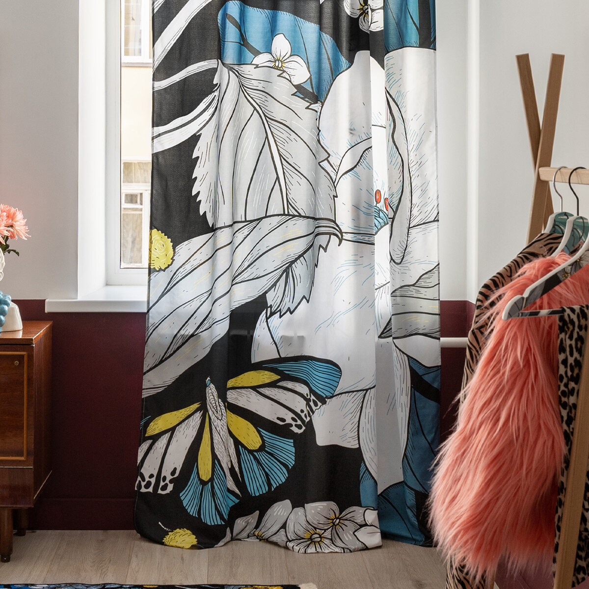 Штора на окно готовая Iris 160x270 см Moroshka цвет Мультиколор