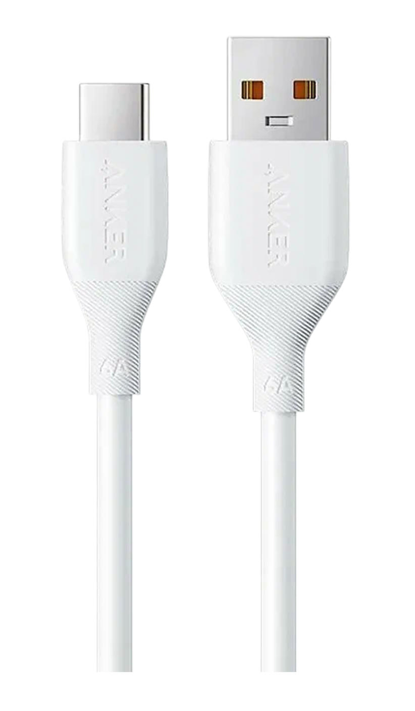 Кабель Anker USB-A to USB-C 1m 6A TPE (A8001), белый