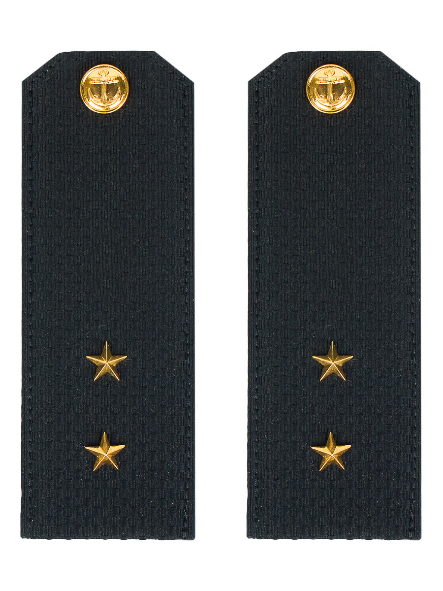 Погоны Вмф Мичман Пластик цвет черный