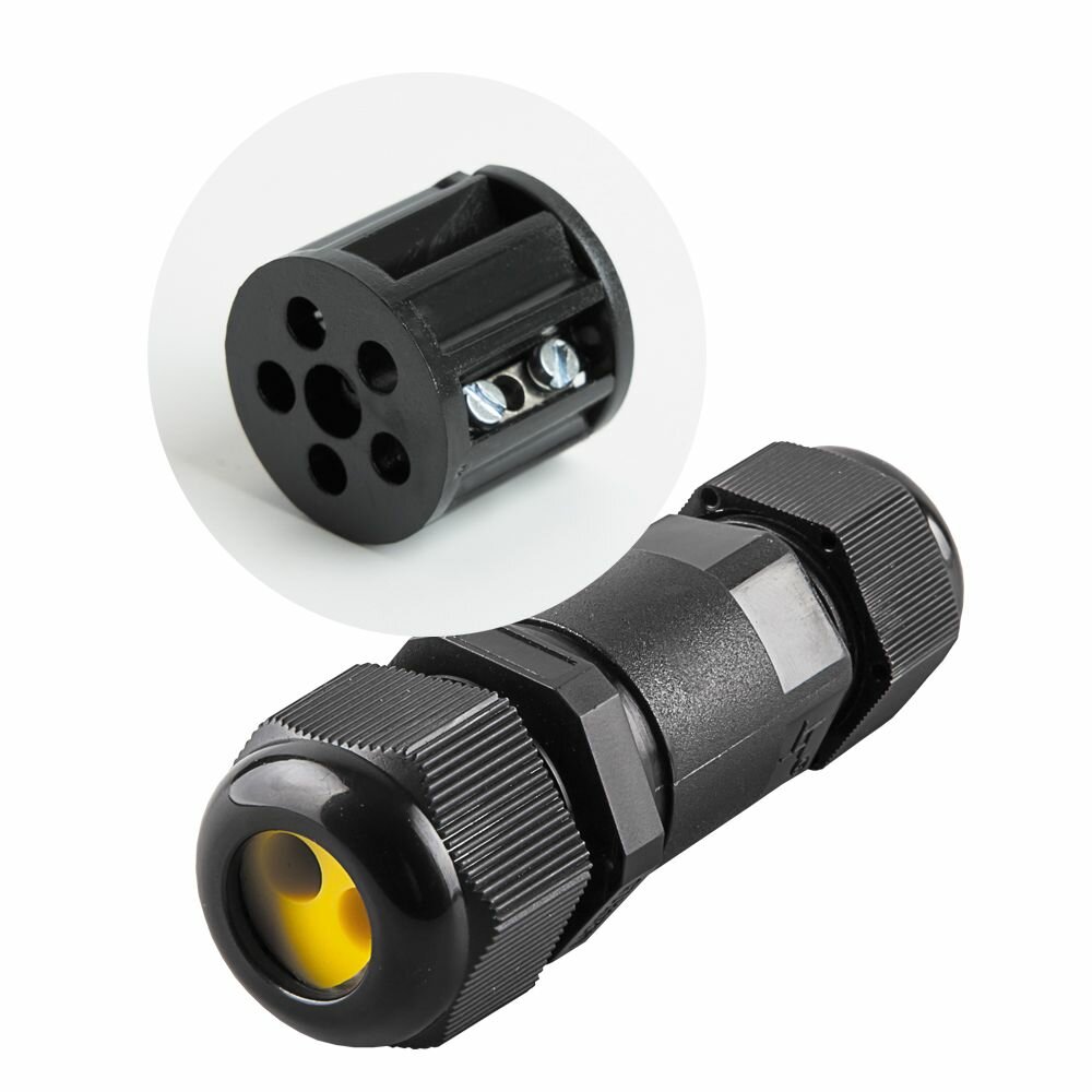 Соединитель-коннектор для проводов STEKKER двухконтактный, водонепроницаемый, LD521