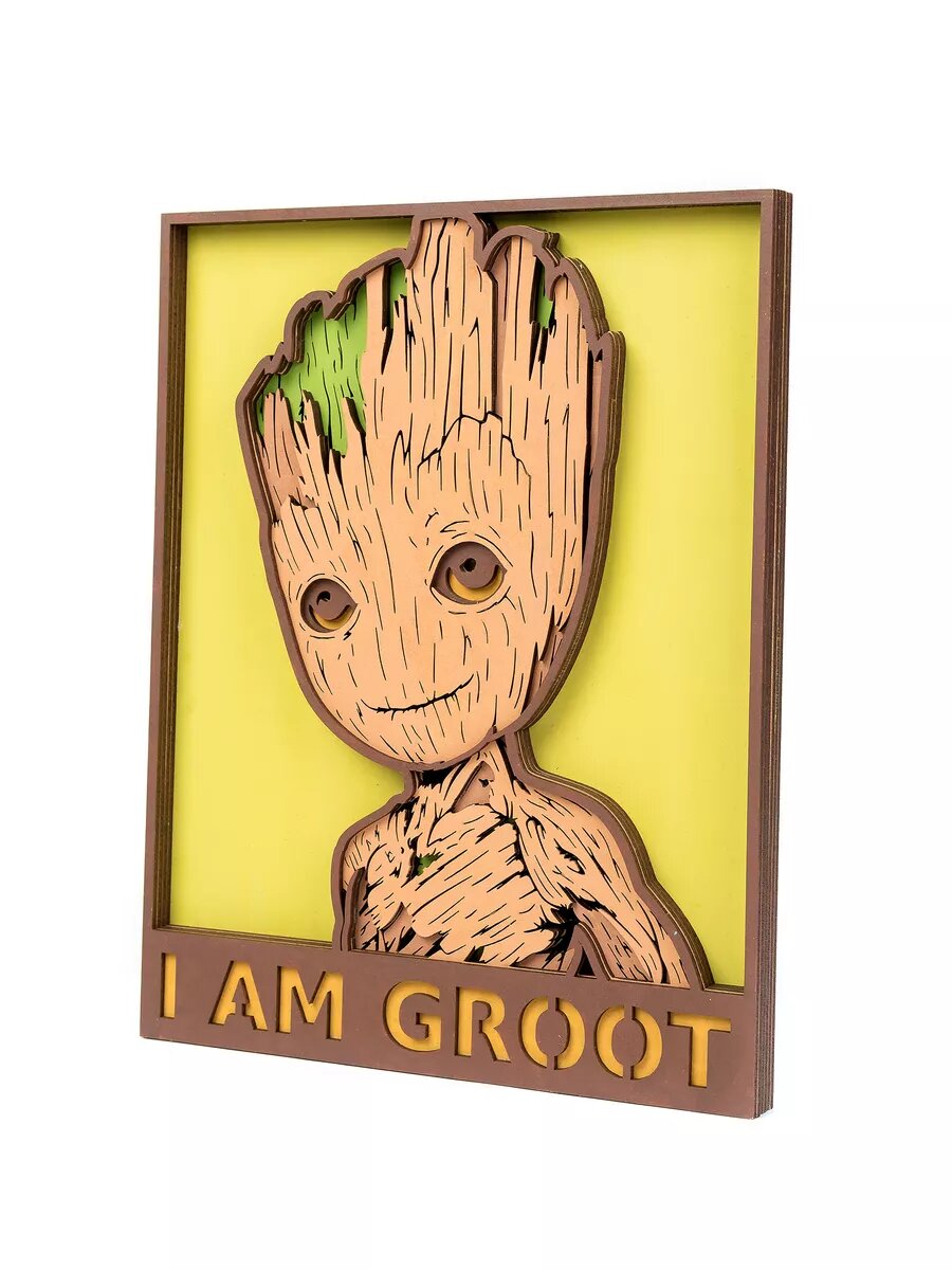 3D картина по номерам Грут Marvel