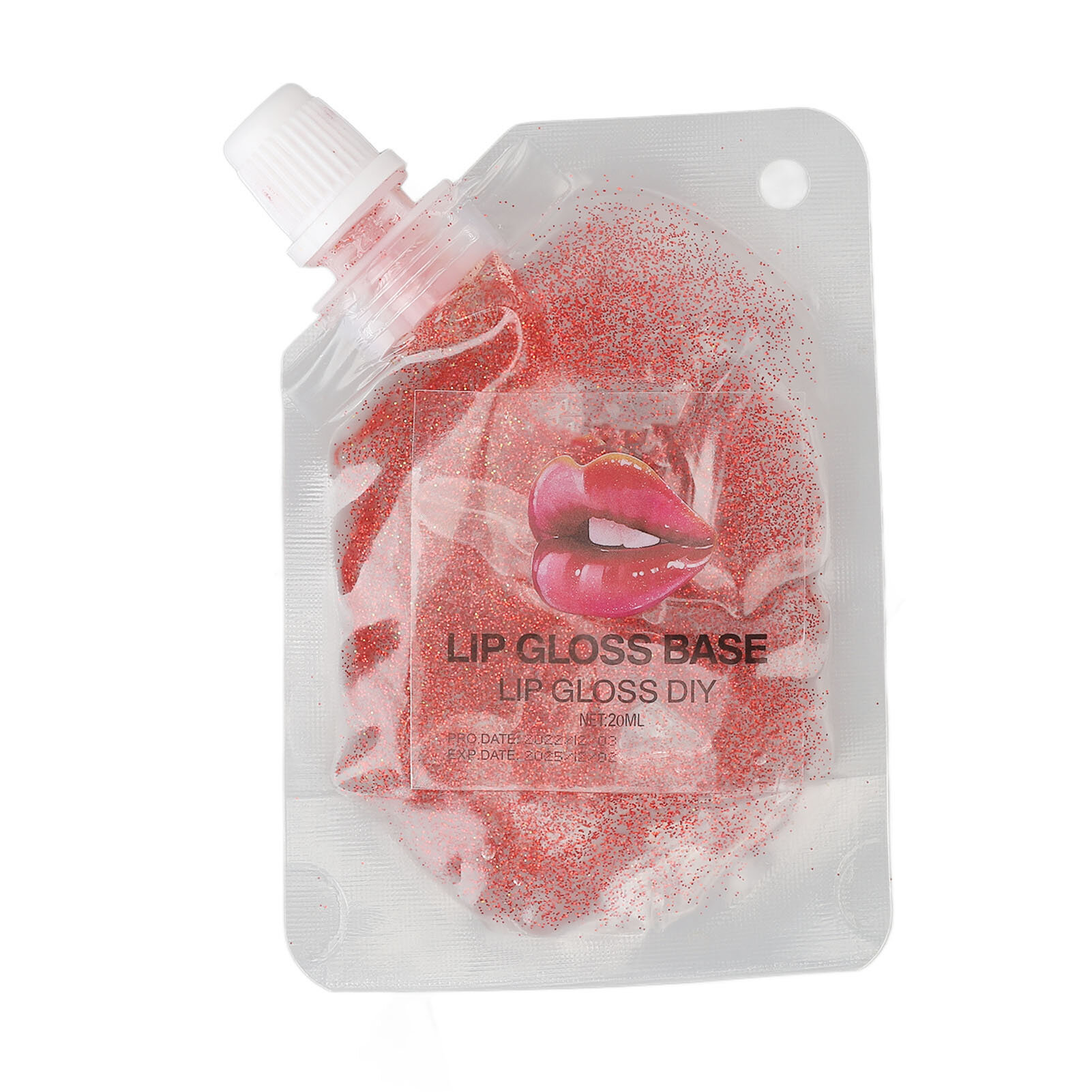 20 мл прозрачного блеска для губ, увлажняющее масло для самостоятельного создания перламутрового блеска для губ, красный тон, естественный блеск