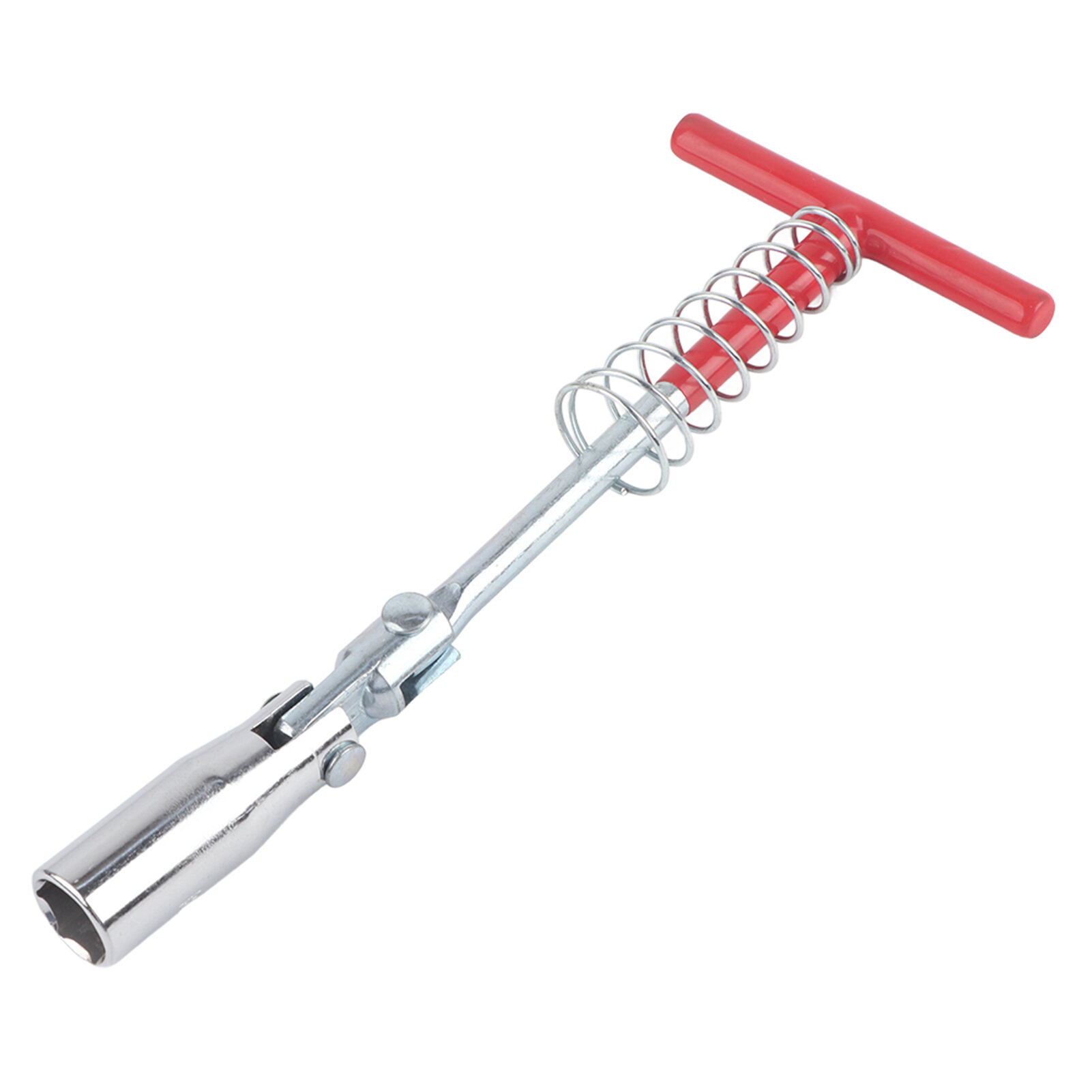 Ключ для снятия свечей зажигания с Т-образной рукояткой 16 мм, универсальный инструмент для разборки, прочный стальной, удобный в использовании.