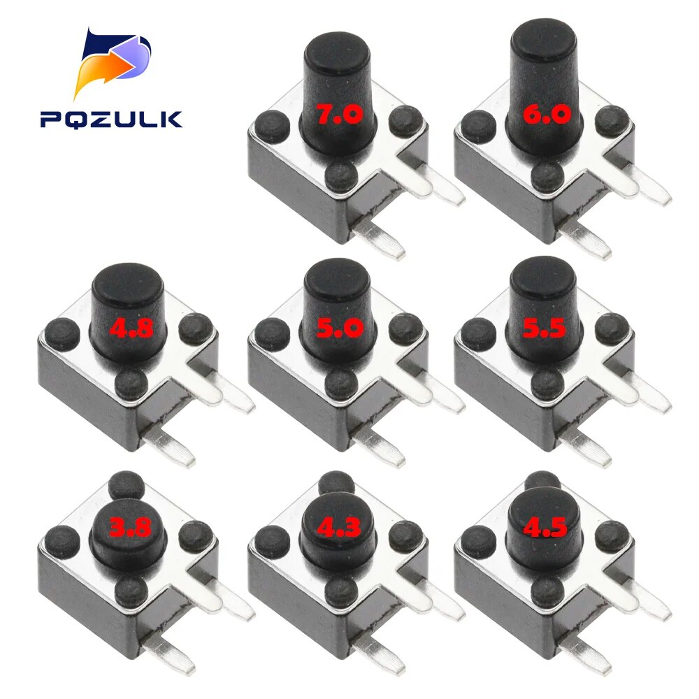Переключатели PQZULK, 100 шт, цвет 4.5X4.5X3.8MM
