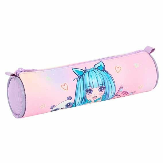 Пенал-косметичка кокос 200х50х50, "Anime Girl", ткань (ПМО 06-20/230530)