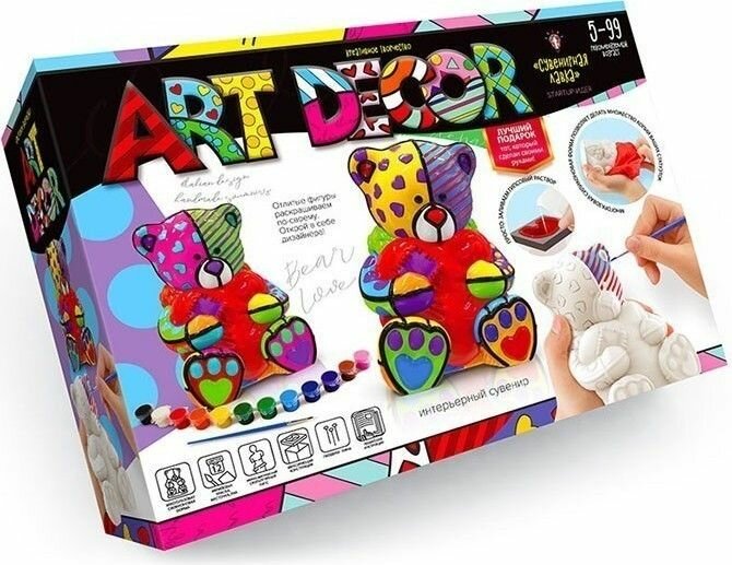 Набор для росписи Danko Toys "Art Decor", Сувенирная лавка, Мишка