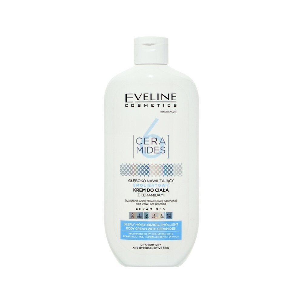 Крем для тела EVELINE с церамидами (смягчающий) без отдушек, 350 мл