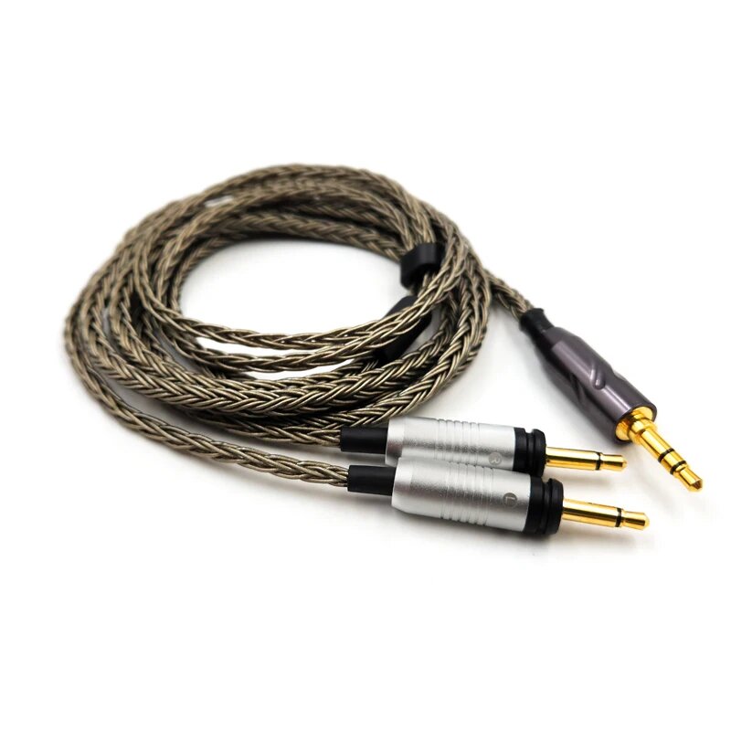 6N 16-ядерный плетеный аудиокабель 3,5 мм 6,35 мм 1/4 дюйма Аудиокабель для наушников Fiio FT3 FT5 FT1 FT7