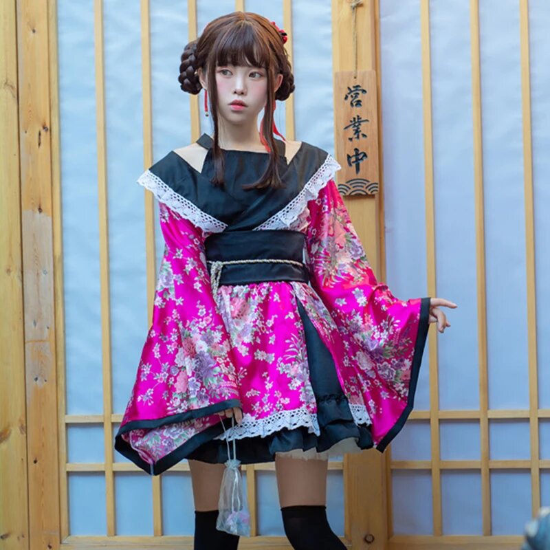 Женское кимоно-юката MOTUONILOVE S, Розовый, Rose