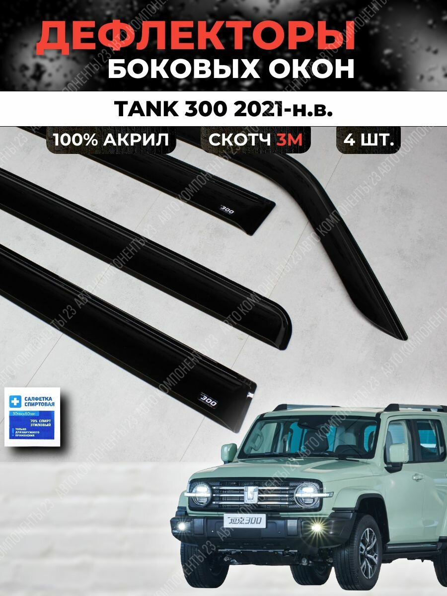 Дефлекторы окон Танк 300 2021-н. в. / TANK