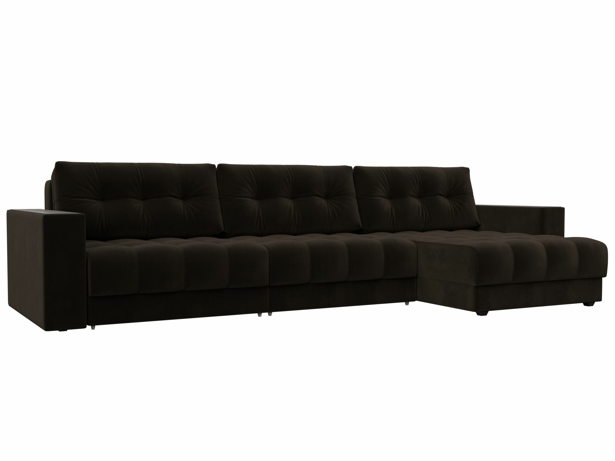 Диван угловой с декором Бруно НПБ Лонг, Велюр