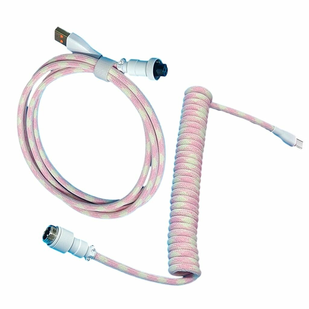 Кабель клавиатуры для компьютерных игр, спиральный авиационный кабель механических устройств, съемный штекер TypeC к USB-A