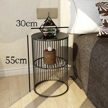 Стол, двухслойный круглый приставной столик, прикроватная тумбочка, мебель для спальни, 30*55 см