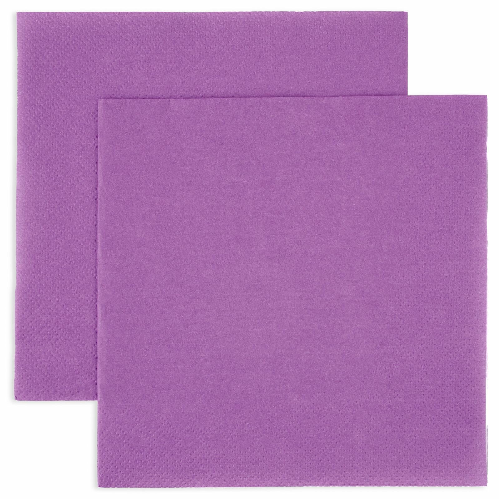 Салфетки бумажные Дон Баллон Сервировочные Однотонные, Сиреневые, 33х33 см 20 шт