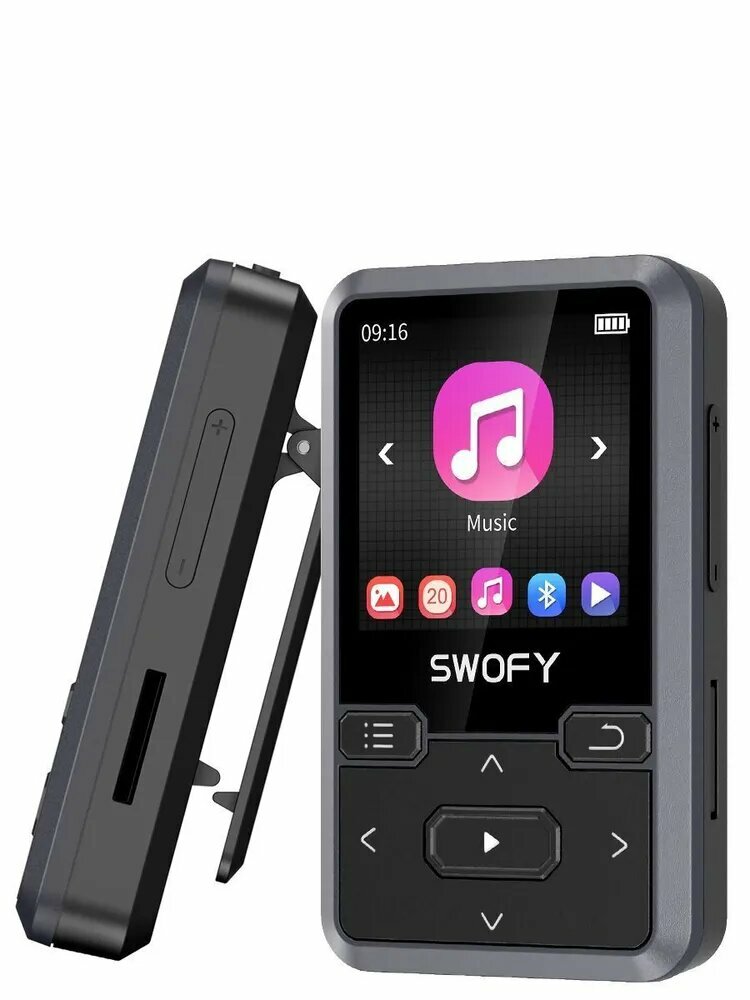 MP3-плеер 32 ГБ, черный, черный матовый